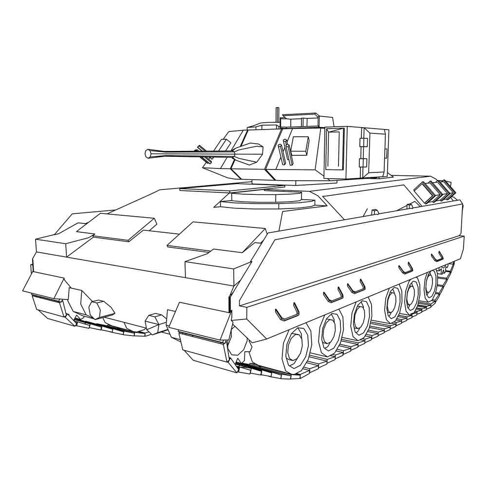 Раскраска Танк 60TP Левандовского (Польша) распечатать или скачать