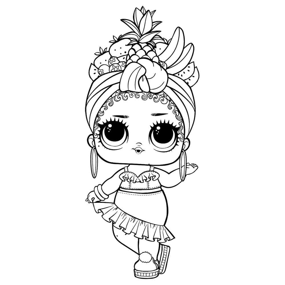 Раскраска ЛОЛ куколка Чика Чика распечатать или скачать