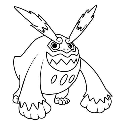 Раскраска Покемон Даклетт #0580 распечатать или скачать