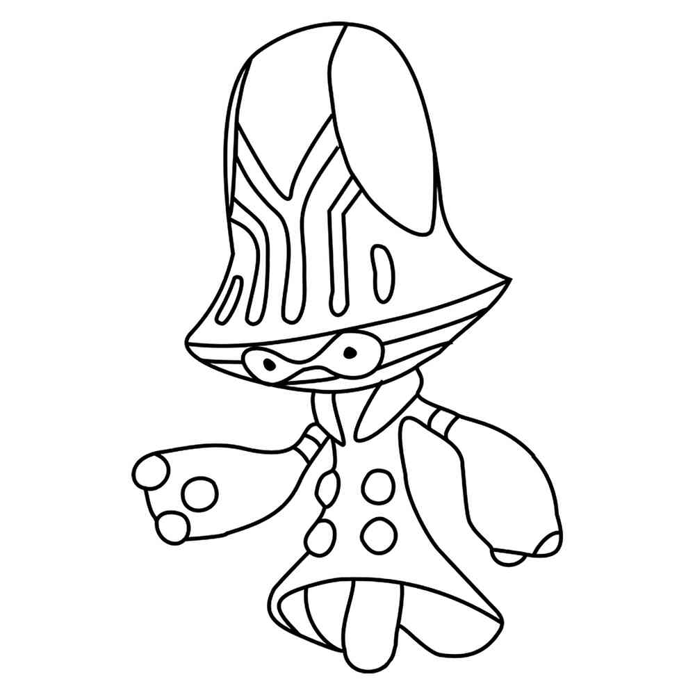 Раскраска Покемон Бихием #0606 распечатать или скачать