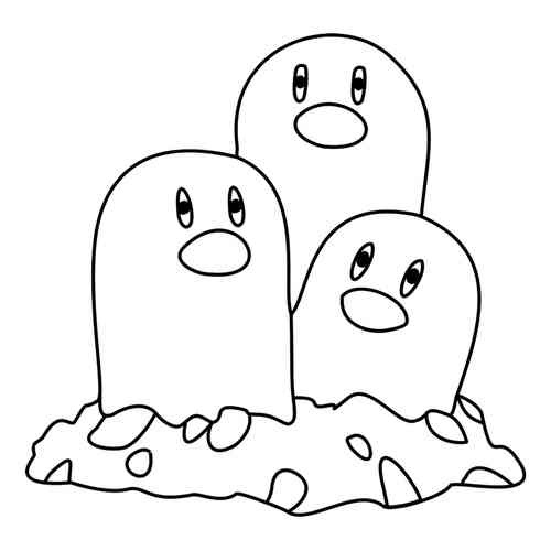 Раскраска Покемон Граймер #0088 распечатать или скачать