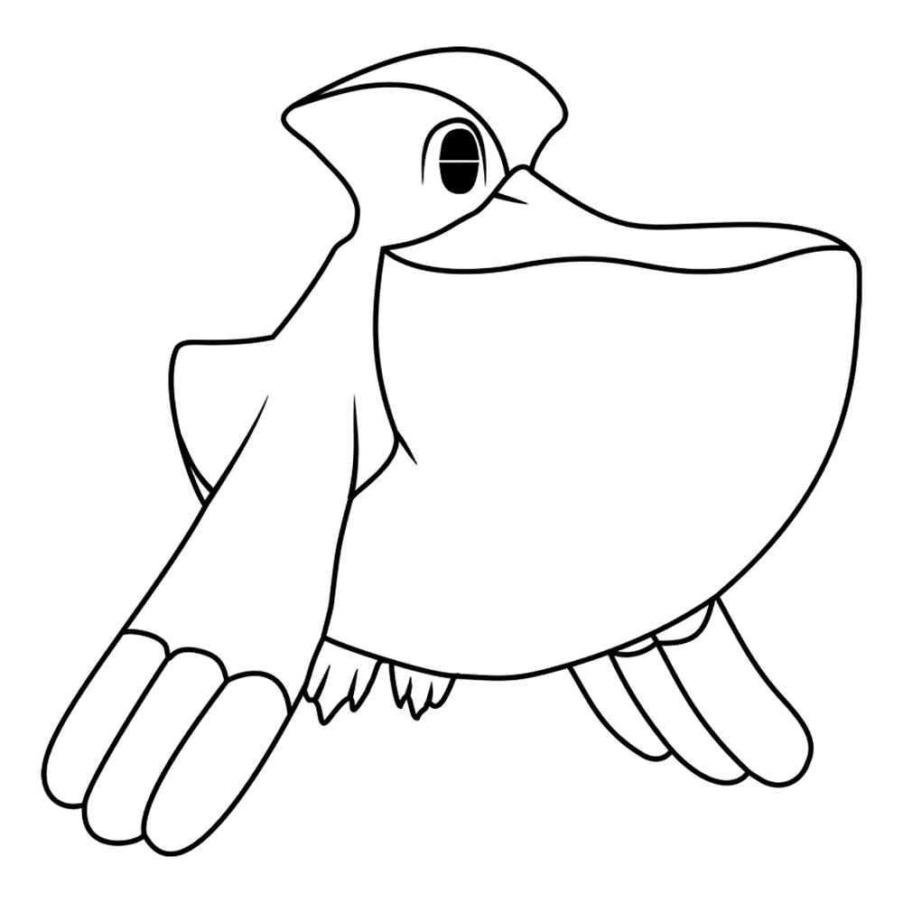 Раскраска Покемон Пелиппер #0279 распечатать или скачать