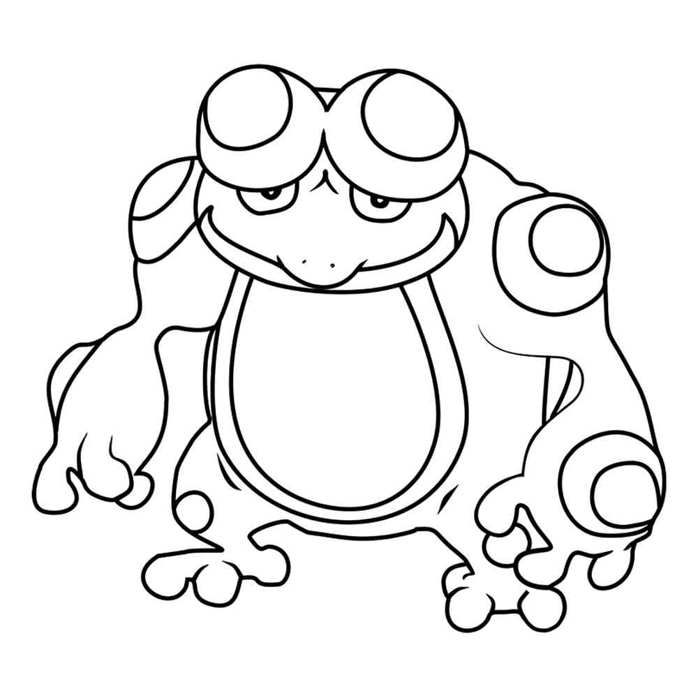 Раскраска Покемон Сеисмитоад #0537 распечатать или скачать