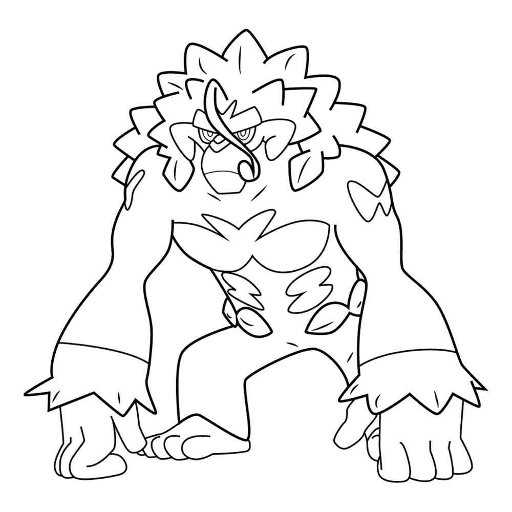 Раскраска Покемон Риллабум #0812 распечатать или скачать