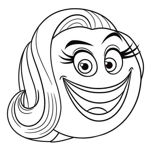 Раскраска Смайлик с символами на губах | распечатать раскраски для детей