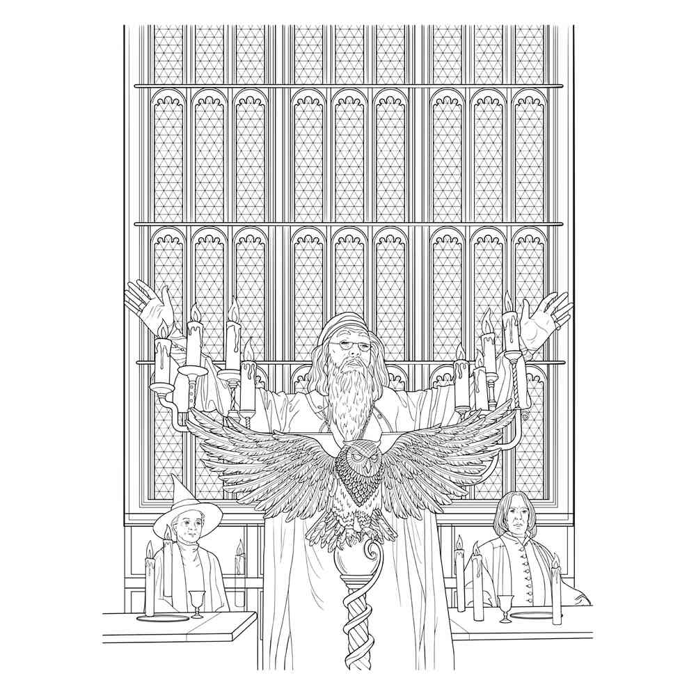 Раскраска Альбус Дамблдор, Минерва Макгонагалл и Северус Снейп ...