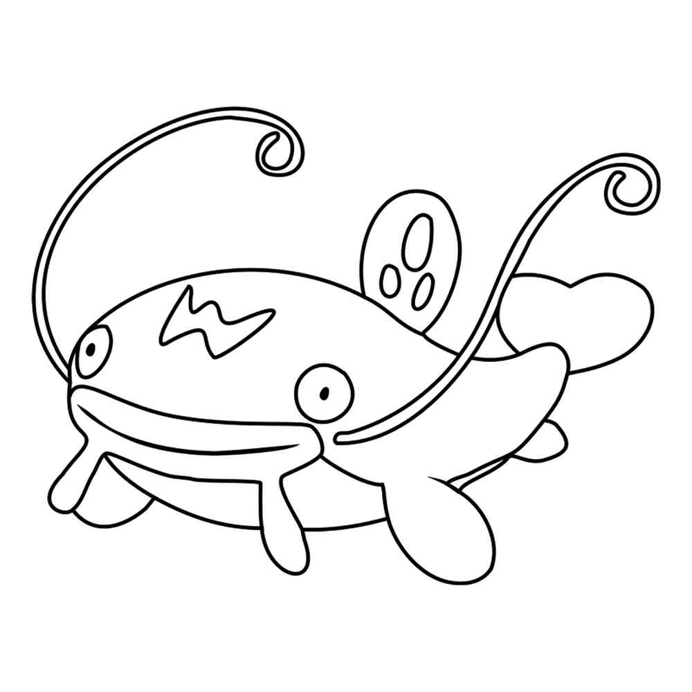 Раскраска Покемон Вискаш #0340 распечатать или скачать