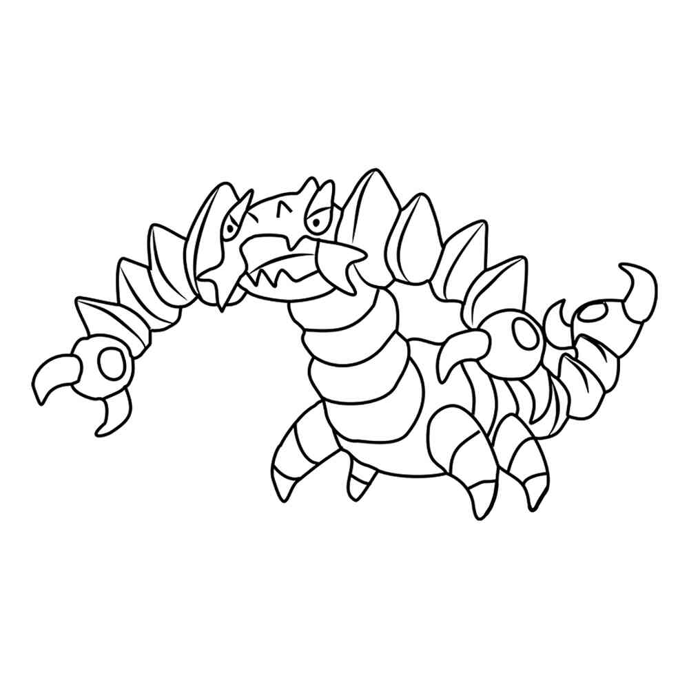 Раскраска Покемон Дрэпион #0452 распечатать или скачать