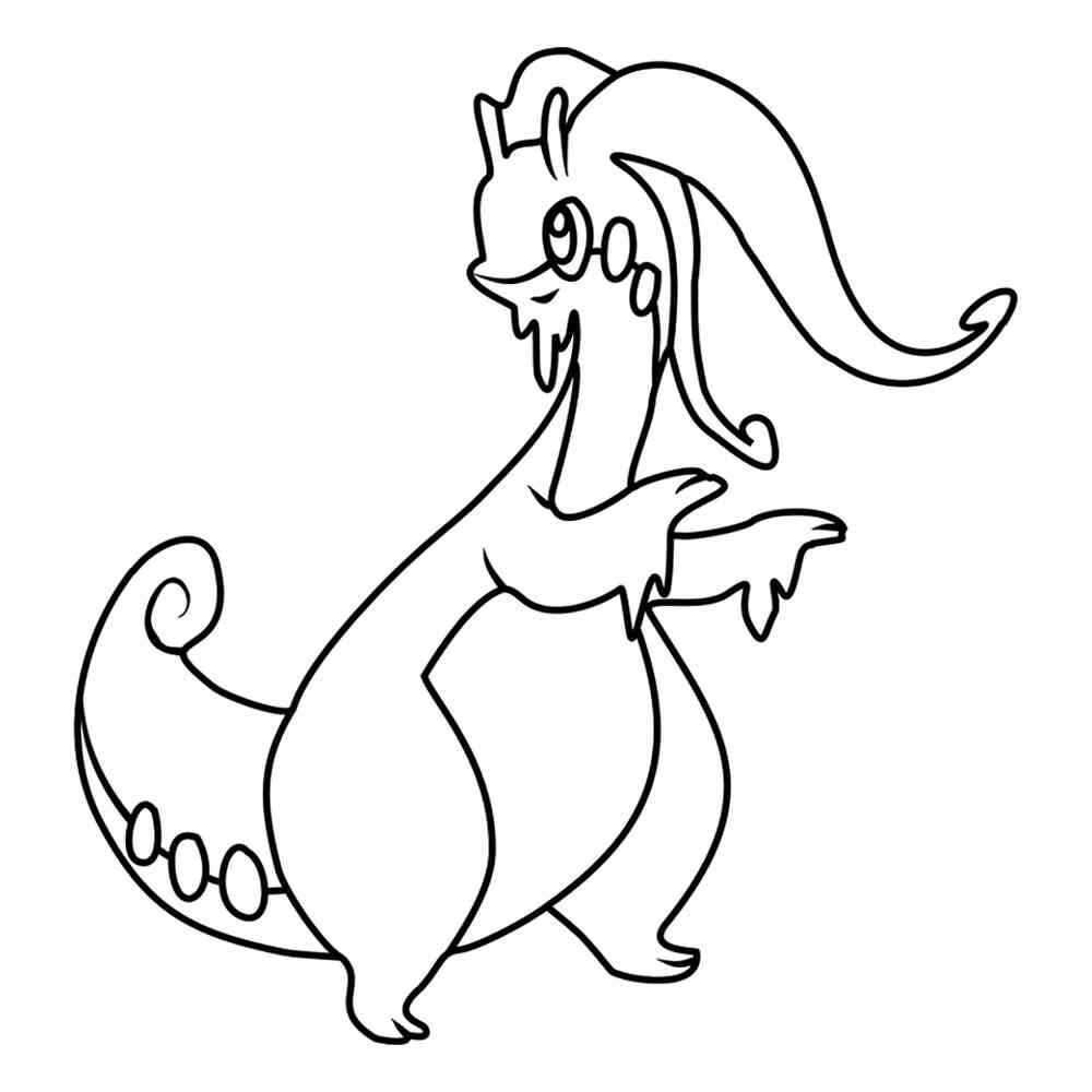Раскраска Покемон Гудра #0706 распечатать или скачать