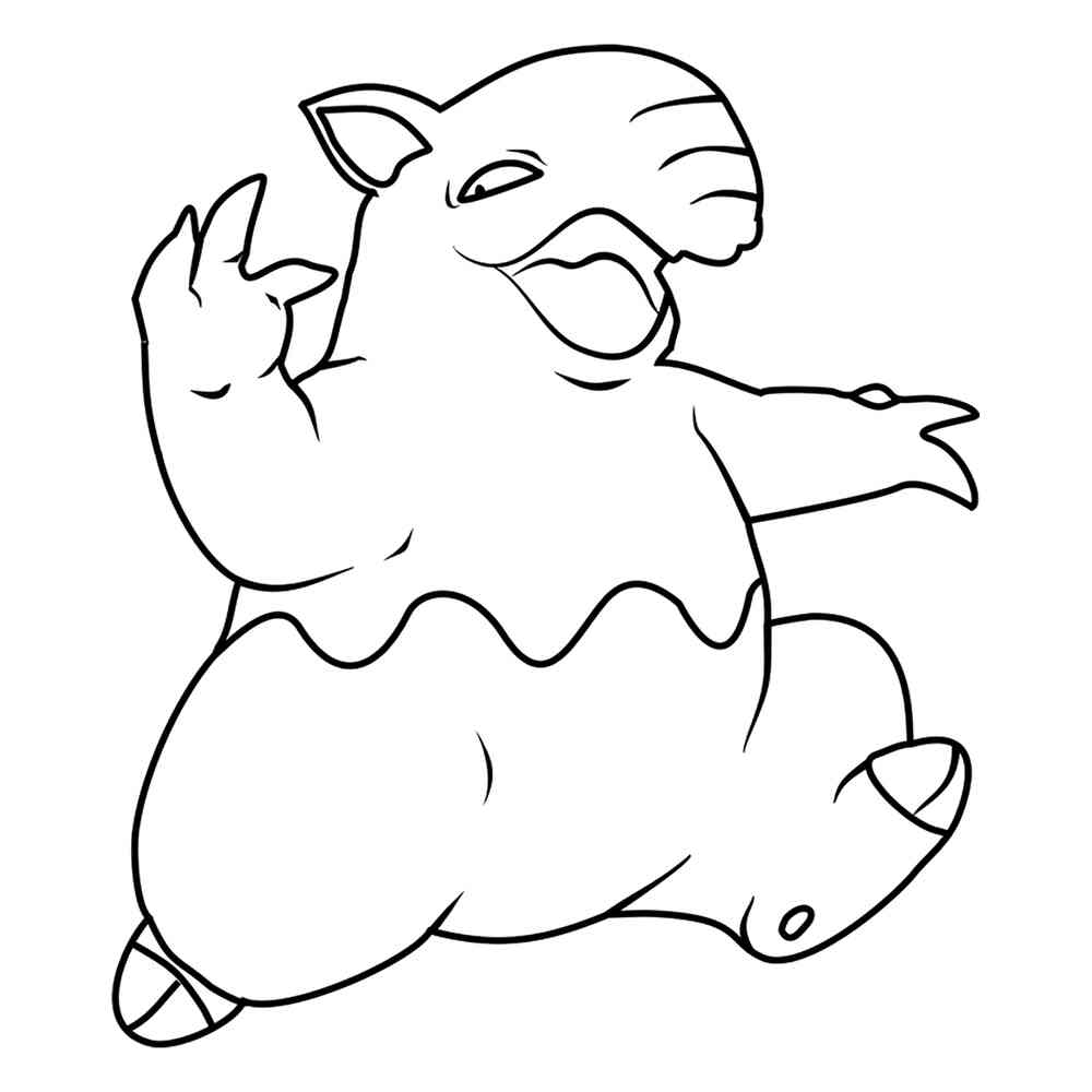 Раскраска Покемон Дроузи #0096 распечатать или скачать