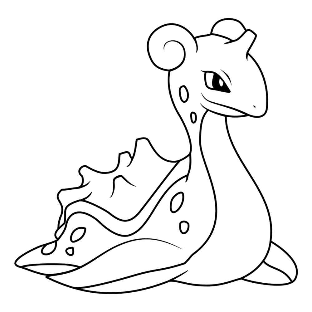 Раскраска Покемон Лапрас #0131 распечатать или скачать