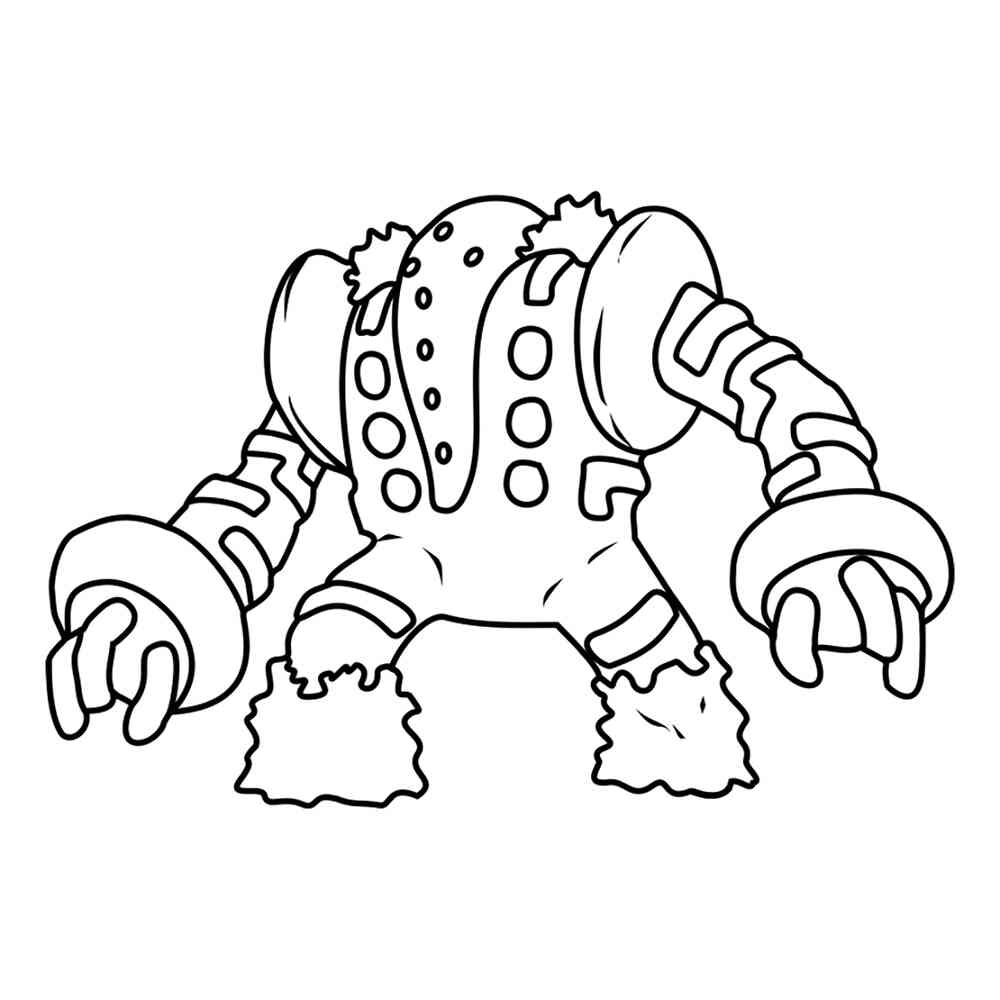 Раскраска Легендарный покемон Реджигигас #0486 распечатать или скачать