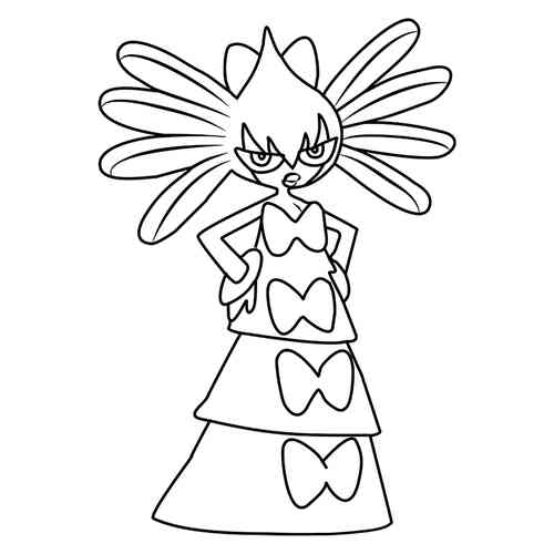 Раскраска Покемон Даклетт #0580 распечатать или скачать