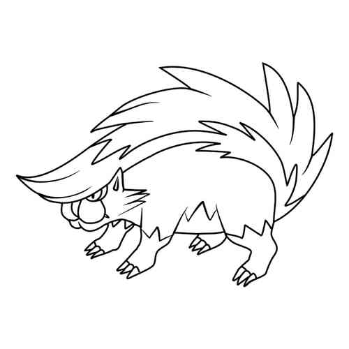 Раскраска Покемон Рэмпардос #0409 распечатать или скачать