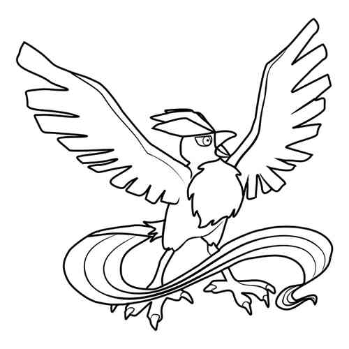 Раскраска Легендарный покемон Запдос #0145 распечатать или скачать