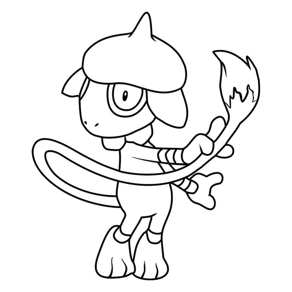 Раскраска Покемон Смиргл #0235 распечатать или скачать