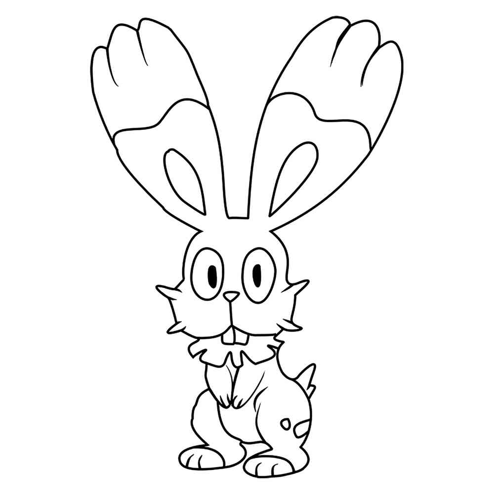 Раскраска Покемон Баннелби #0659 распечатать или скачать