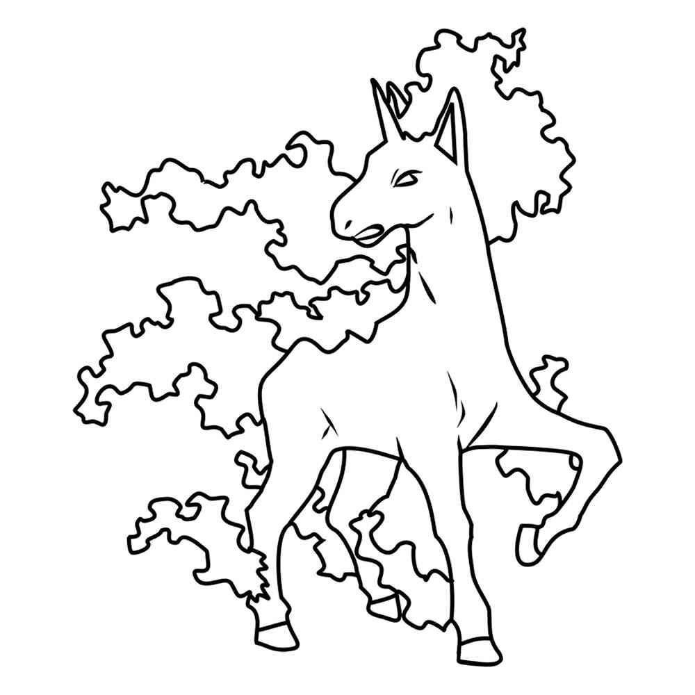 Раскраска Покемон Рапидаш #0078 распечатать или скачать