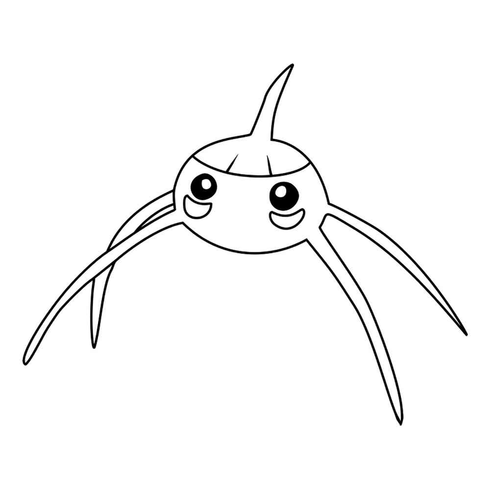 Раскраска Покемон Сарскит #0283 распечатать или скачать