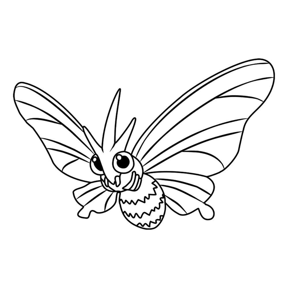 Раскраска Покемон Веномот #0049 распечатать или скачать