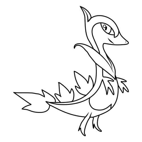 Раскраска Покемон Серпериор #0497 распечатать или скачать