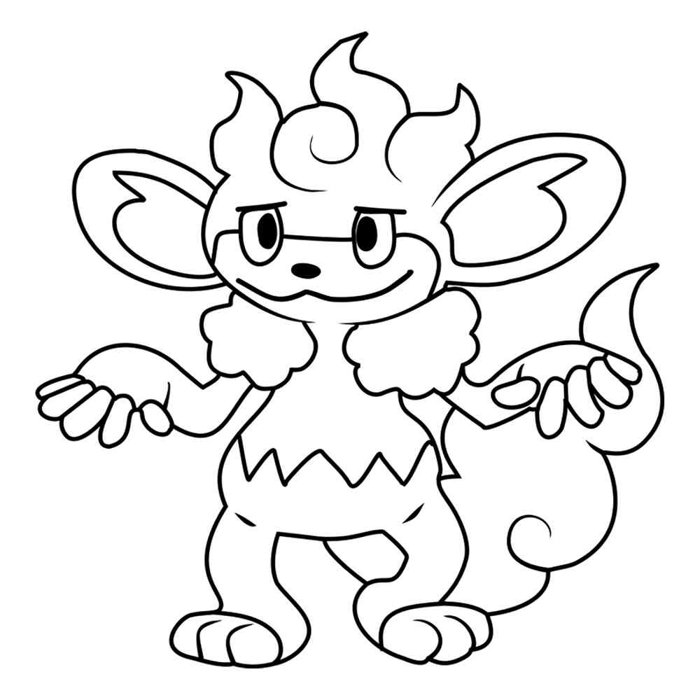 Раскраска Покемон Симисир #0514 распечатать или скачать