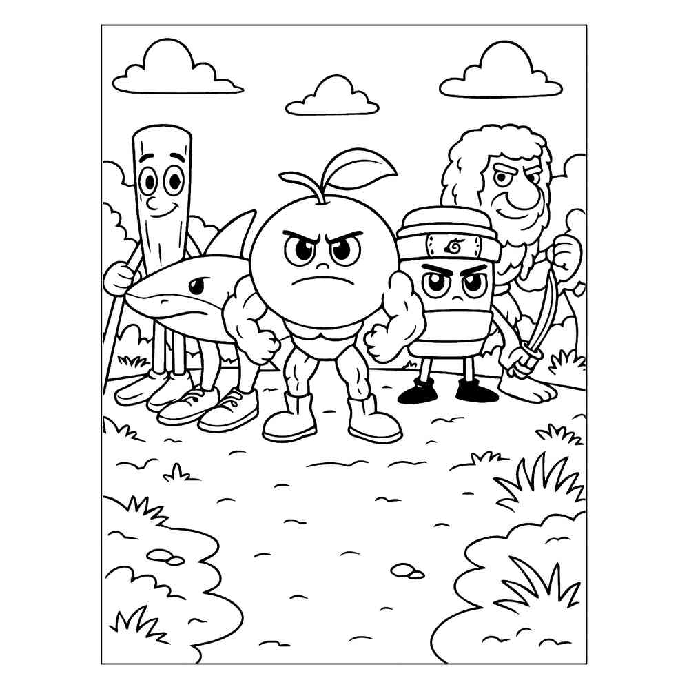 Раскраска Популярные итальянские мемы | распечатать раскраски для детей