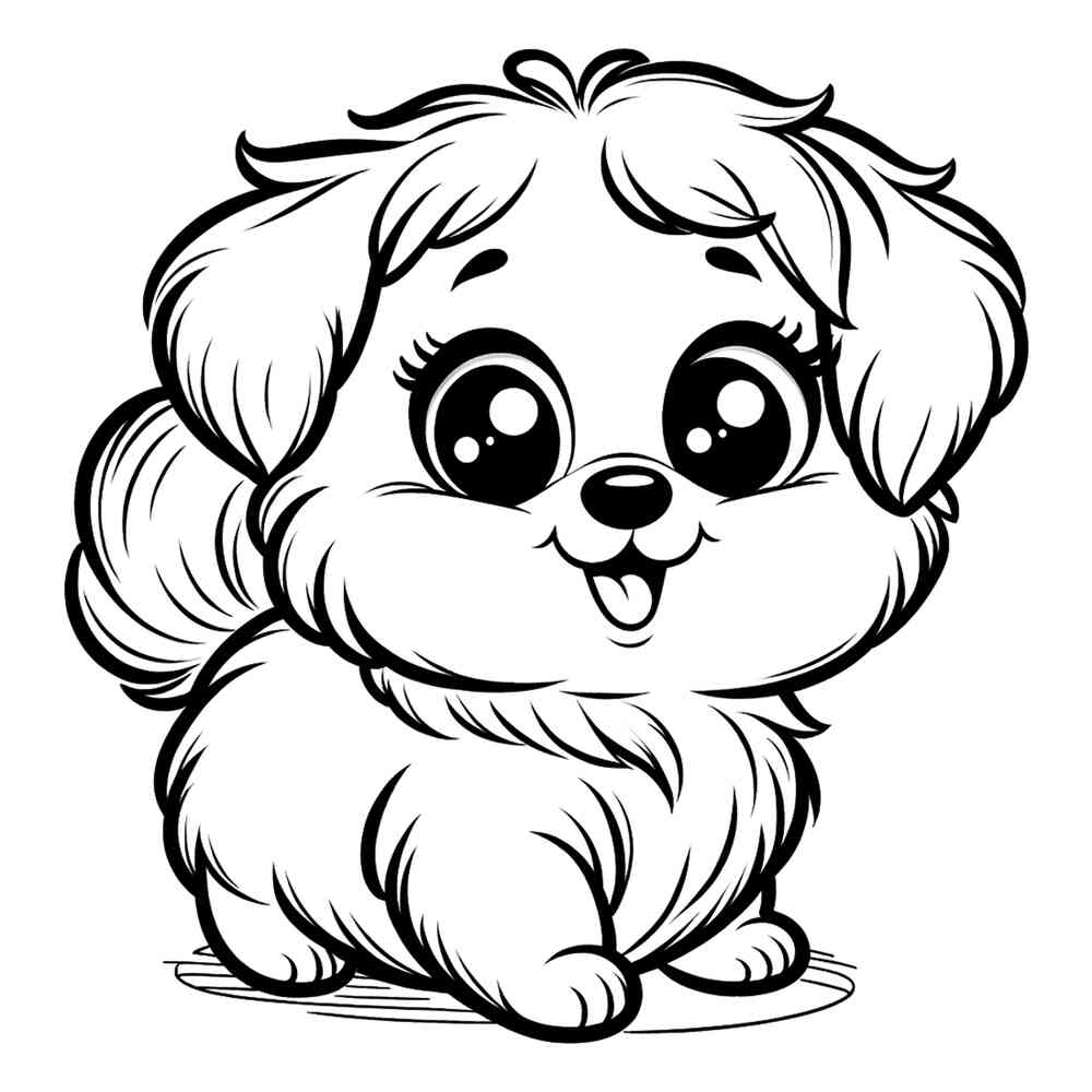 Раскраска Милый четвероногий друг распечатать или скачать